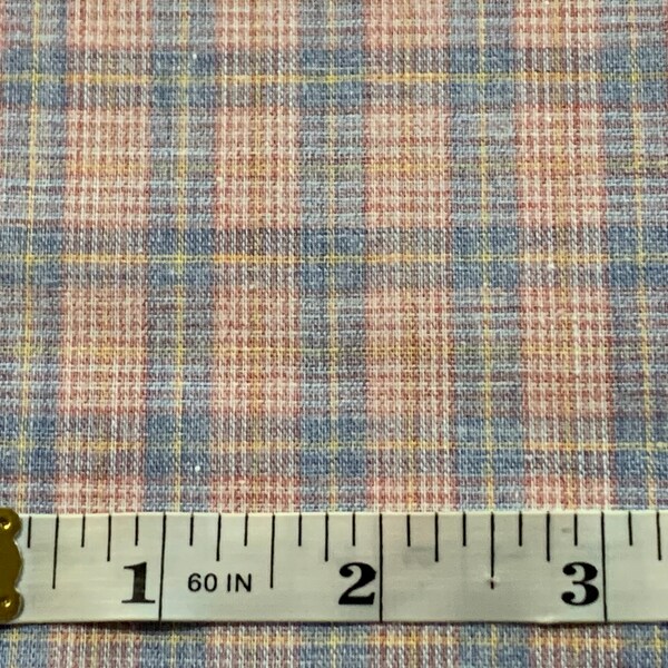Vintage Plaid Fabric - Etsy