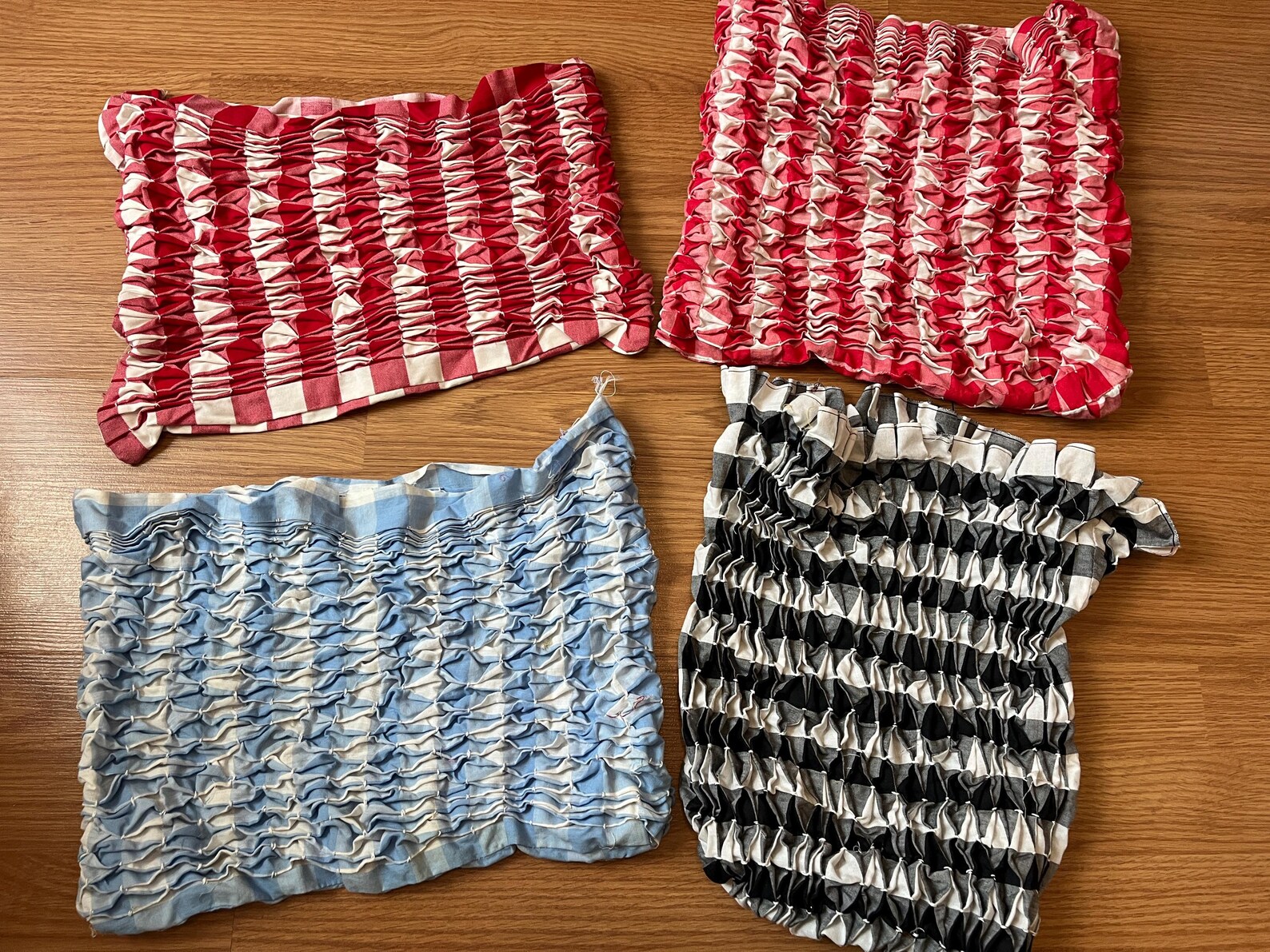Choice of Color Gathered Puckered Pinched Vintage Gingham Fabric Bag TO ...