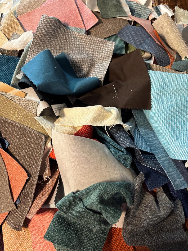 One Pound Scrap Bags Upholstery Fabric Samples Scraps MCM Colors ...