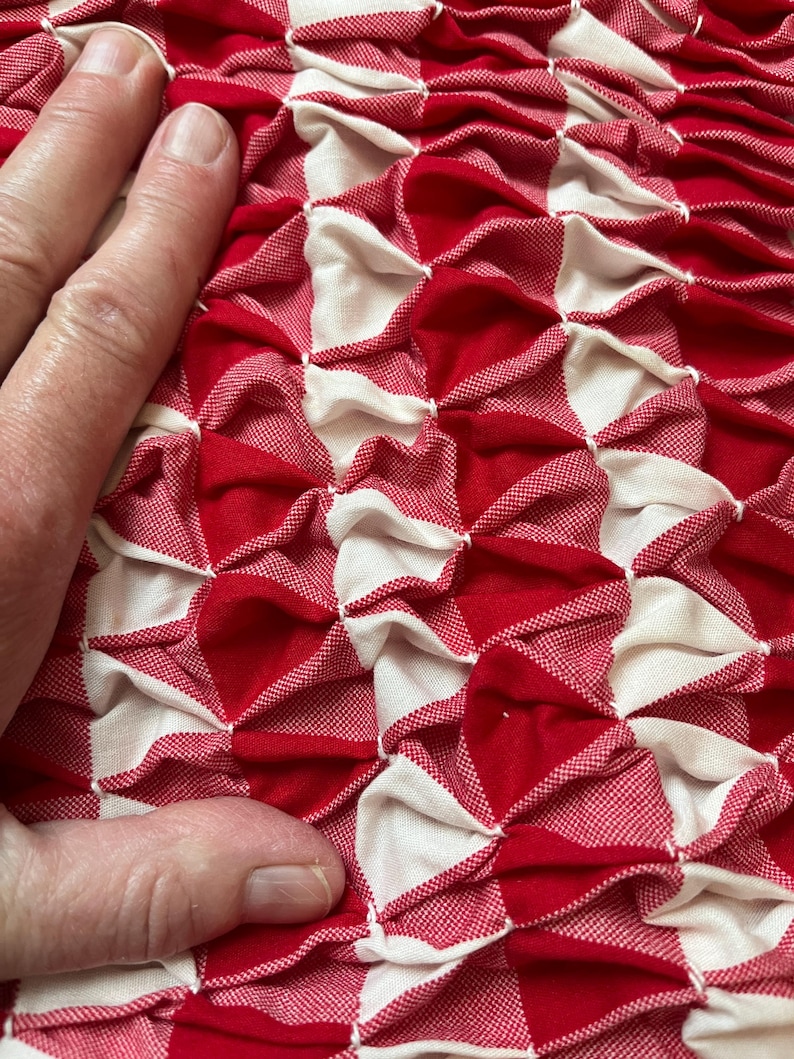 Choice of Color Gathered Puckered Pinched Vintage Gingham Fabric Bag TO ...