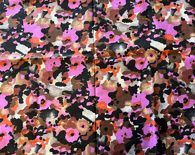 SSI Sheryl Roy Collection Purple Black Gray Abstract Floral Fabric Fq ...