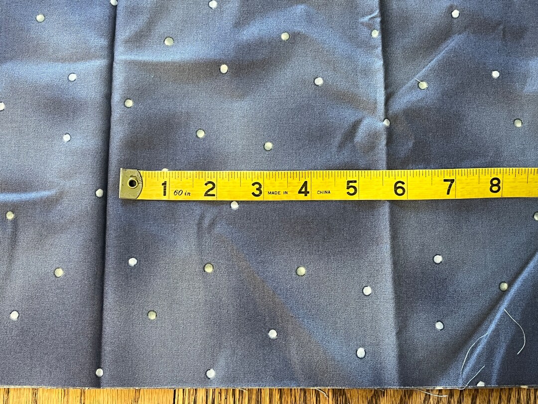 Robert Kaufman "isabella" Mottled Slate Blue Polka Dot Fabric Fq/more ...