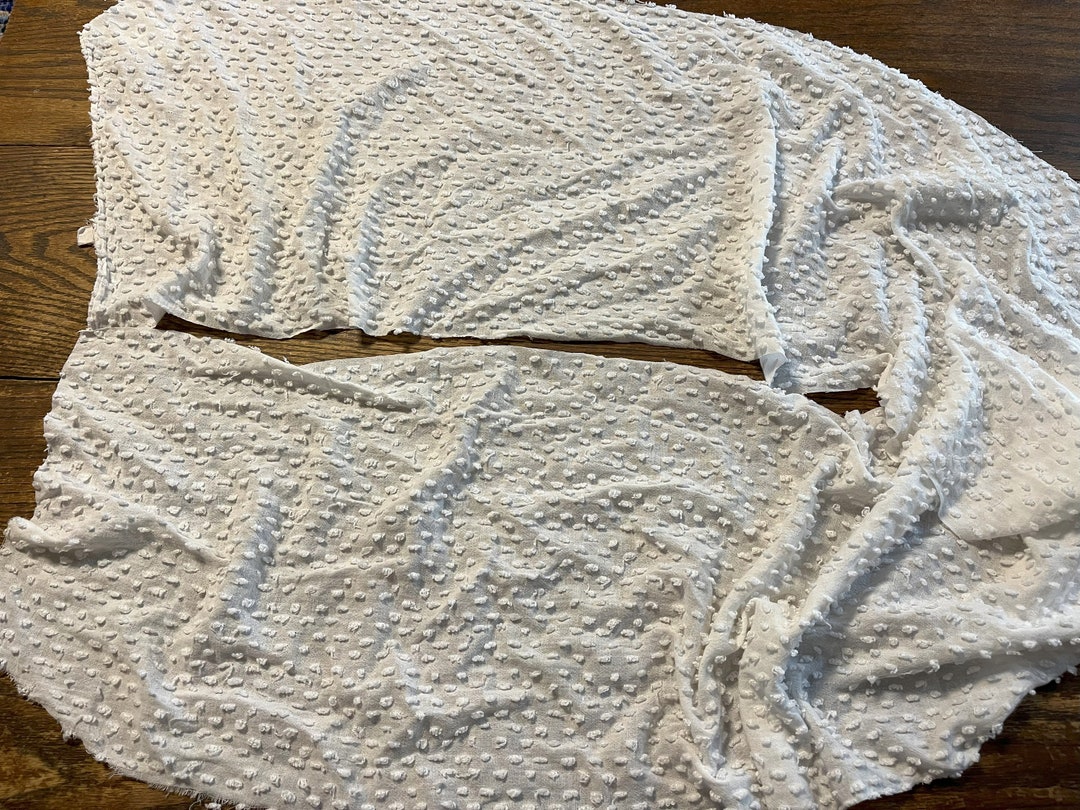 Rural Estate Stash Vintage Cotton Chenille Popcorn Bedspread Cutter ...