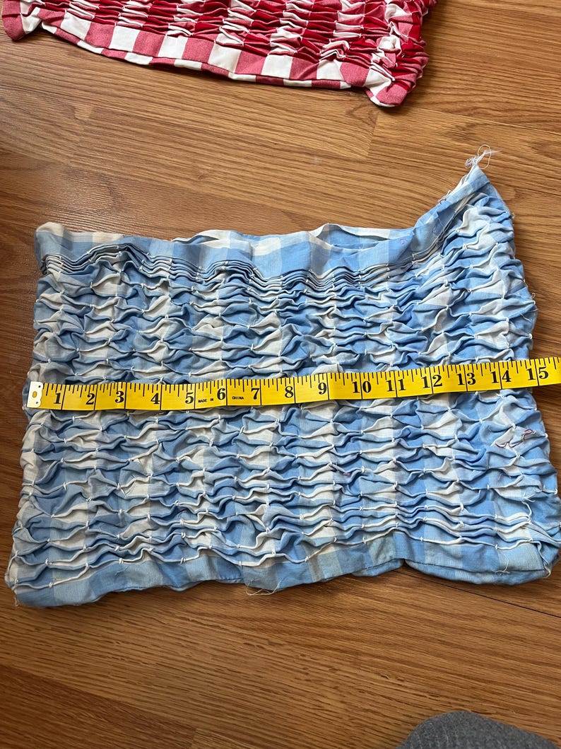 Choice of Color Gathered Puckered Pinched Vintage Gingham Fabric Bag TO ...