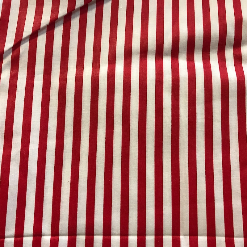 Red Striped Fabric - Etsy