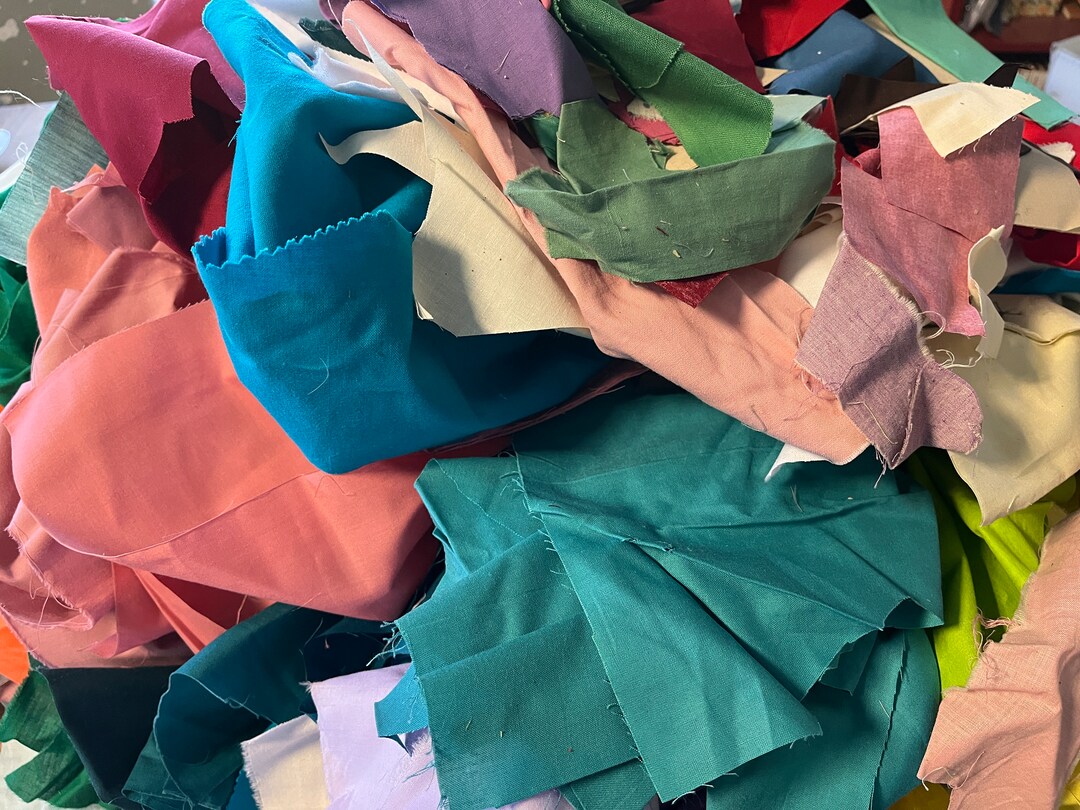 Grab Bag Bundle Scrap Fabric Quilting Dolls Crafts All Solids ...