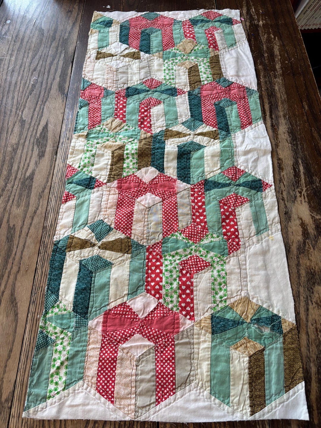 Mid Century Lap Quilt Cutter Piece Hand Stitch "gift" Pattern Christmas ...