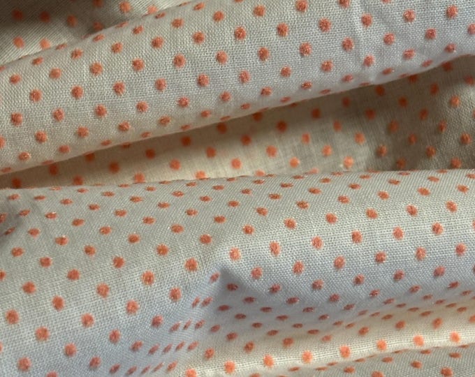 Vintage Pink Dotted Swiss White Fabric Scrap Rural Estate Quilter's ...