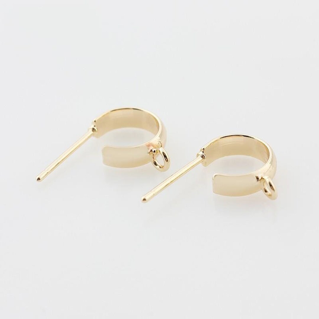 18k Real Gold Plated Brass Earring, Post Earring Connector Findings ...