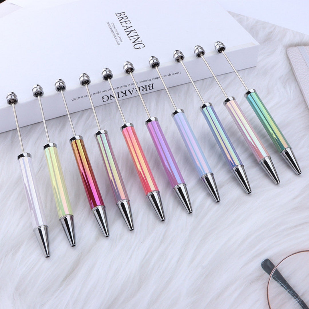 5/10/50 Pcs UV Plated Gradient Color Pen, Beadable Pens,diy Beadable ...