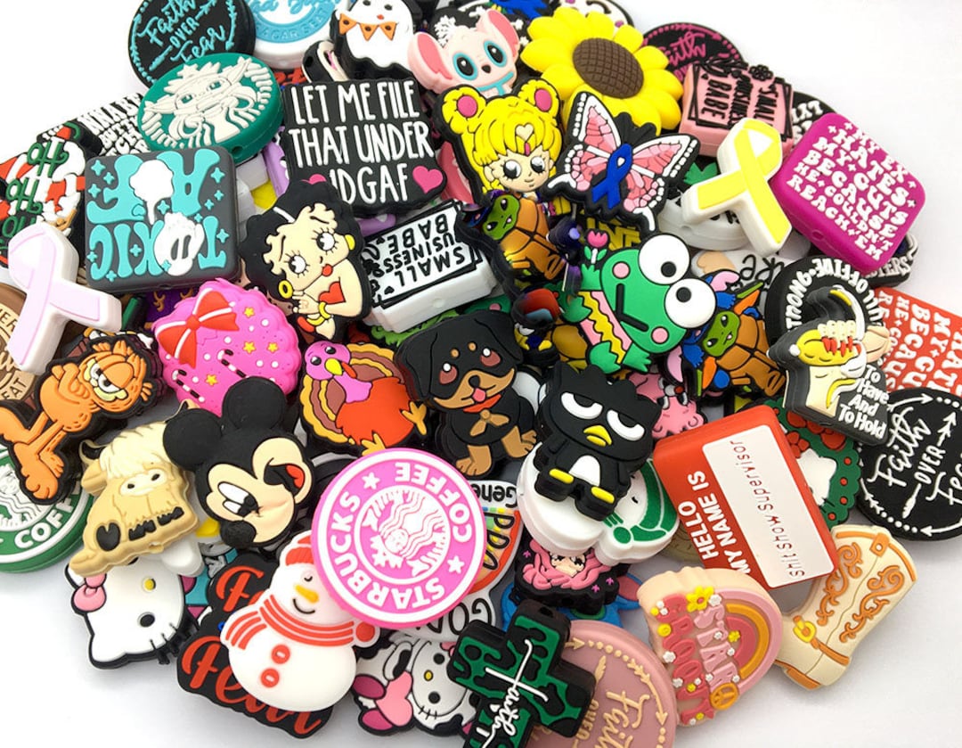 Mixed Silicone Focal Beads,silicone Focal Bead Grab Bag! Bulk Focal ...