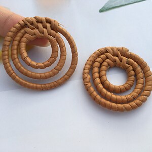10 Pieces Handwoven Rattan Wood Round Hoops Natural Rattan - Etsy