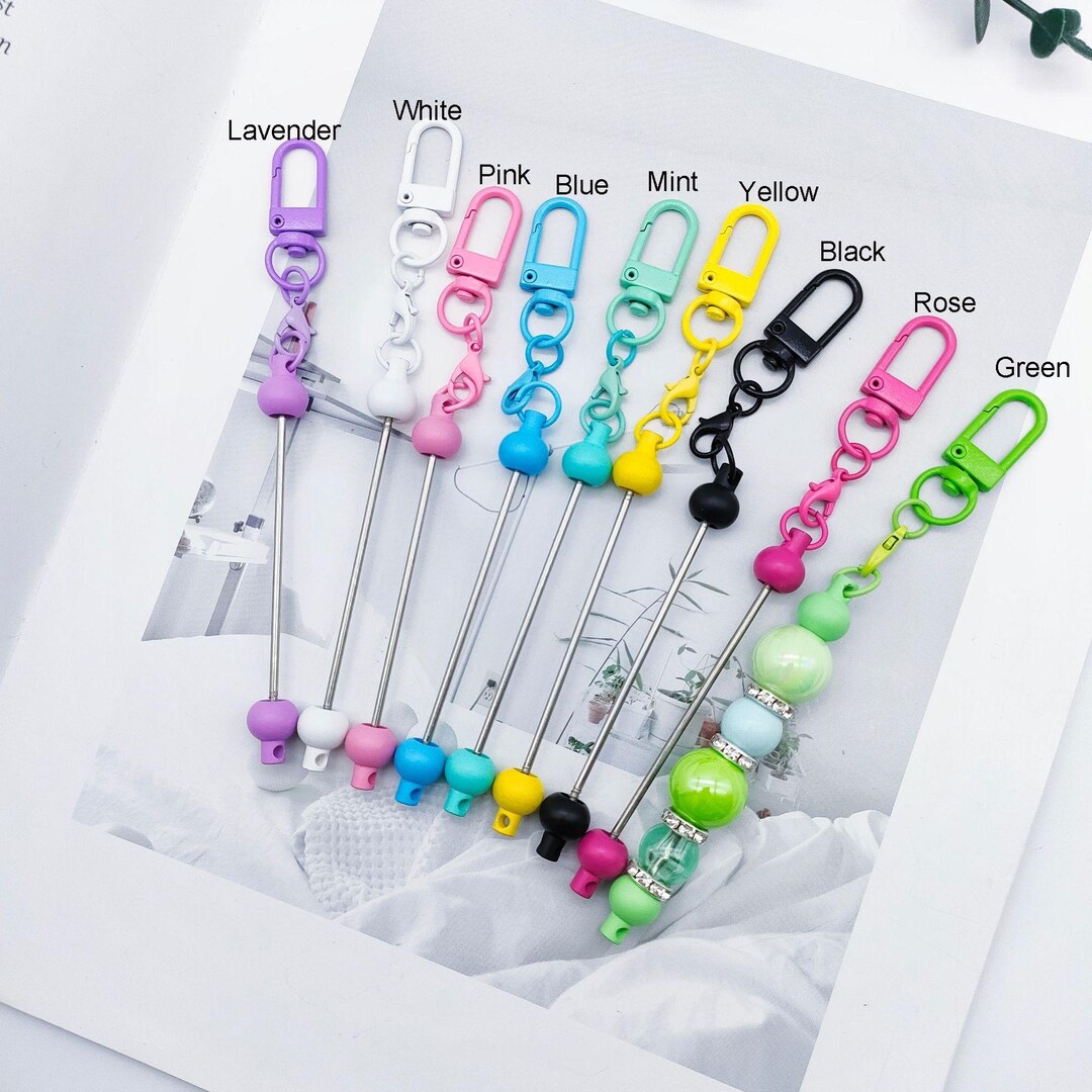 Beadable Metal Keychains,beadable Bar Keychains, Bar Keychain,beaded ...