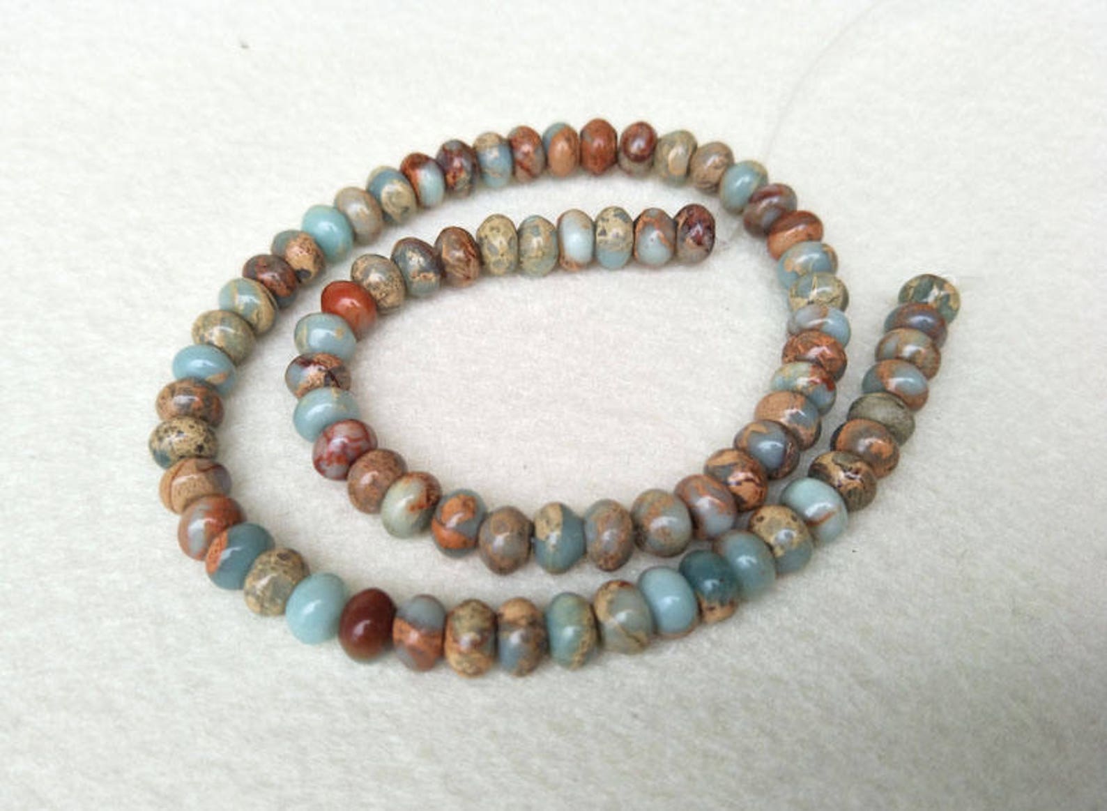 15.5 Inch One Stand Roundel Abacus Natural Serpentine Gemstone - Etsy