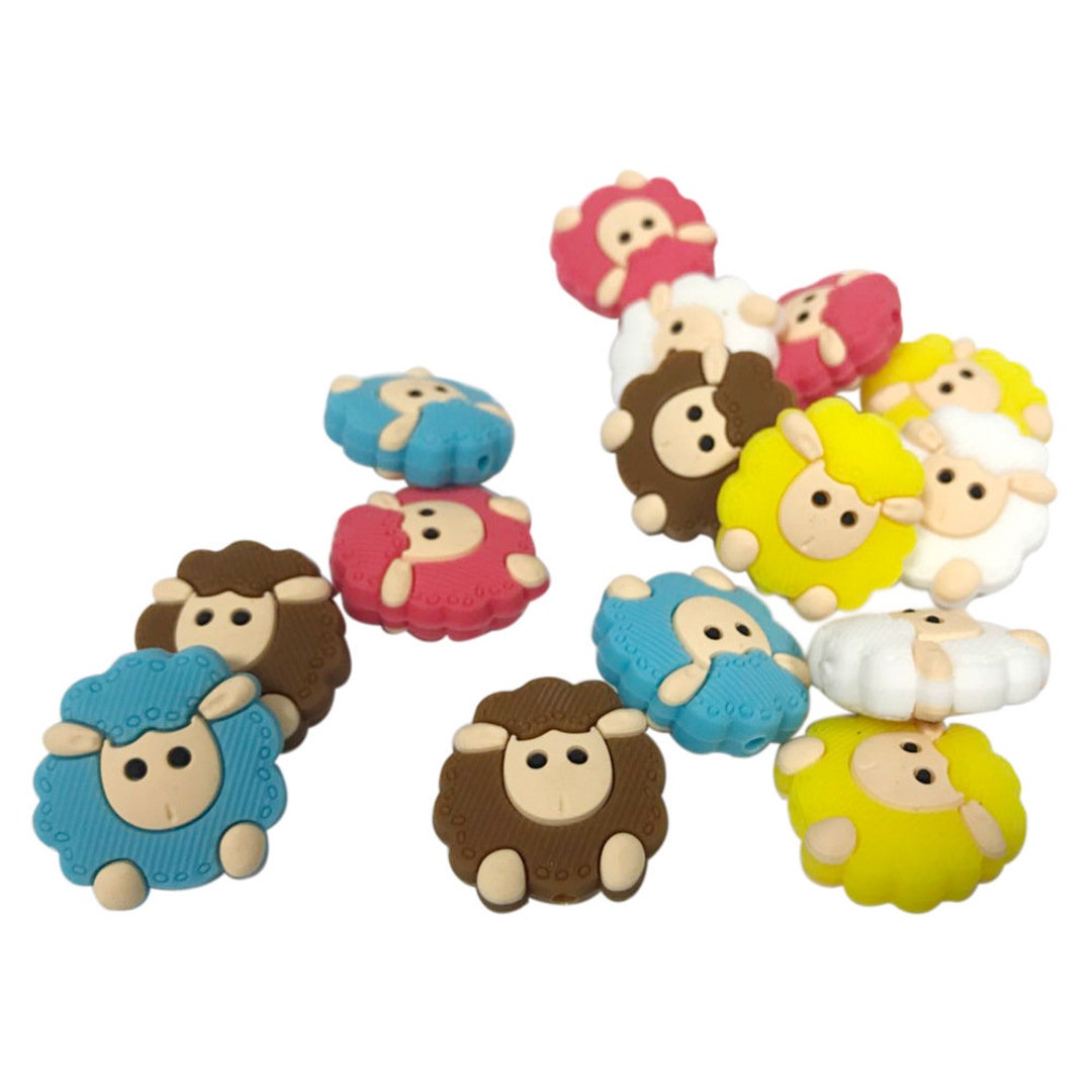 Sheep Silicone Beads, Silicone Sheep Bead Wholesale, Loose Silicone ...