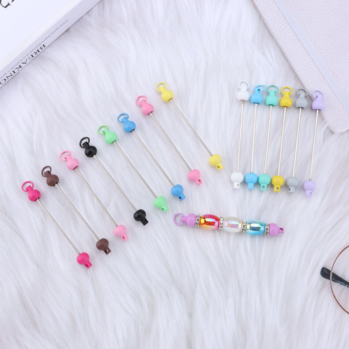 New Colored Beadable Bars Blanks,diy Keychain,make It a Charm - Etsy