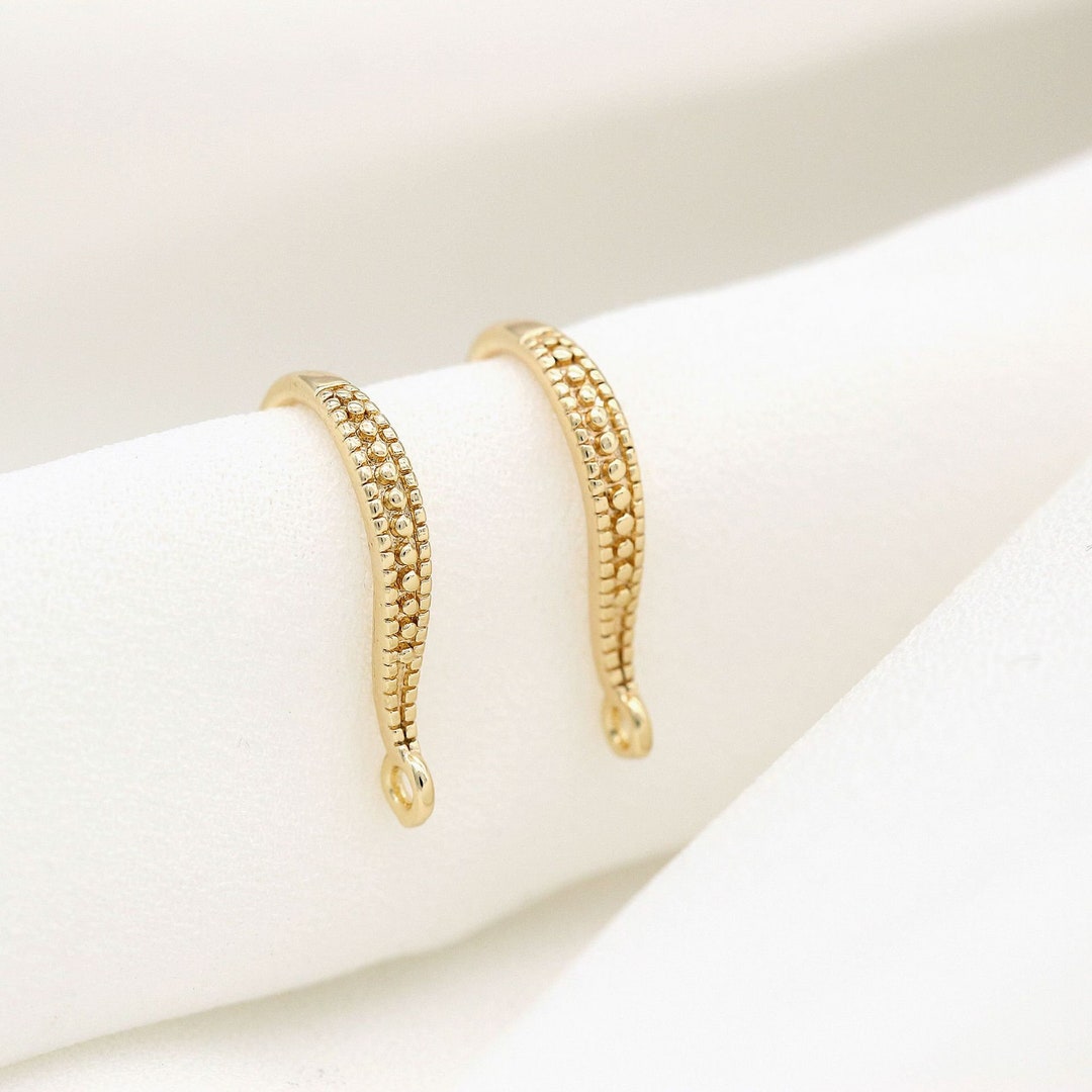 10 Pieces 14K Real Gold Plated Ear Hook,ear Wires,earring Attachment ...