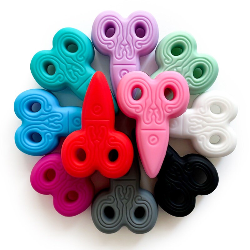Scissors Silicone Bead,scissors Focal Silicone Beads,bulk Silicone Bead ...