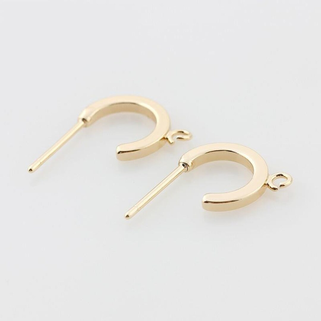 10 Pieces 18K Real Gold Plated Brass Earring, Post Earring Connector ...
