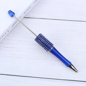 5pcs Plastic Beadable Pens,solids Beadable Pen,diy Bead Ballpoint Pens ...