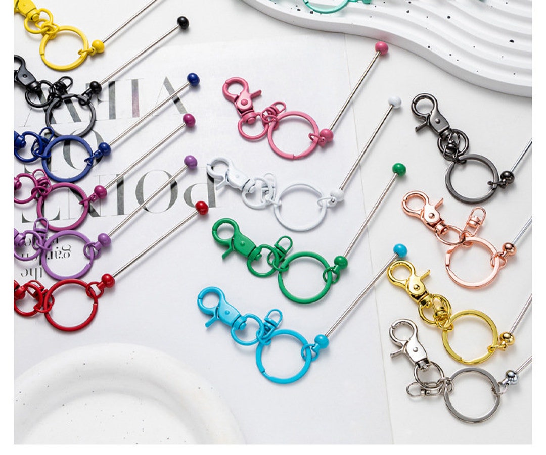Beadable Bar Keychains, Blank Keychain,beadable Metal Keychains,beaded ...