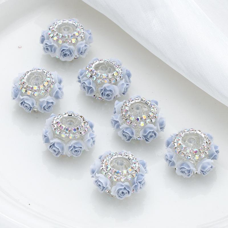Sparkle Bling Rhinestone Flower Beads, Fancy Crystal Diy Pen Focals ...