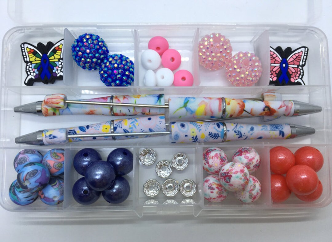 DIY Silicone Beads Kit, Specialty Bead Mix,butterfly Silicone Focal ...