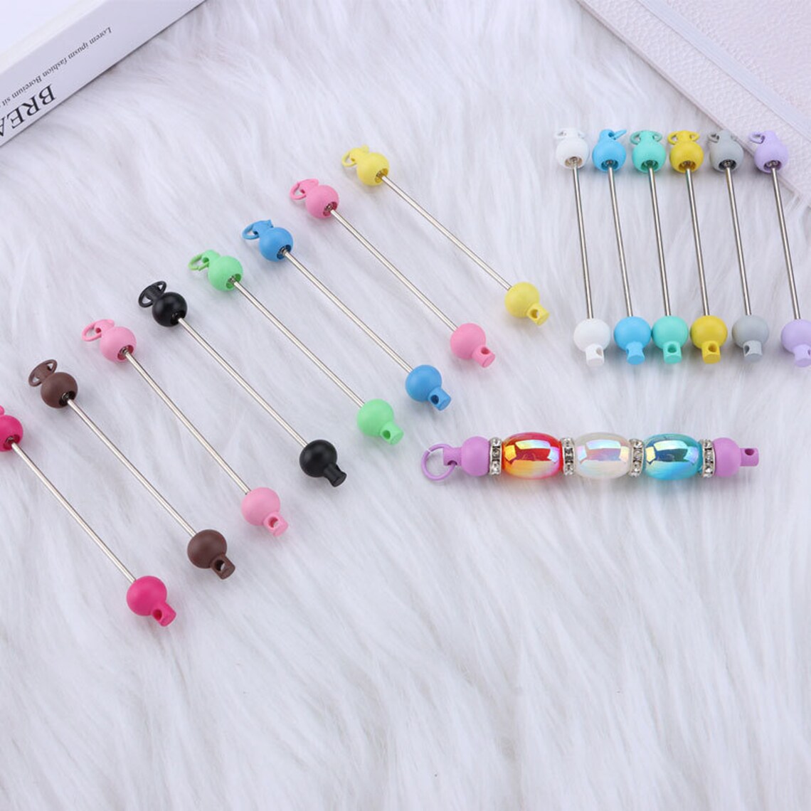 New Colored Beadable Bars Blanks,diy Keychain,make It a Charm - Etsy