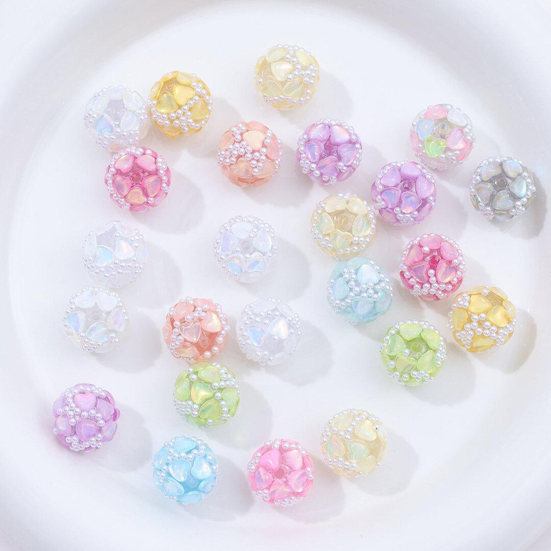 Star Heart Rhinestone Sparkle Fancy Polymer Clay Jewelry Beads,diy Pen ...