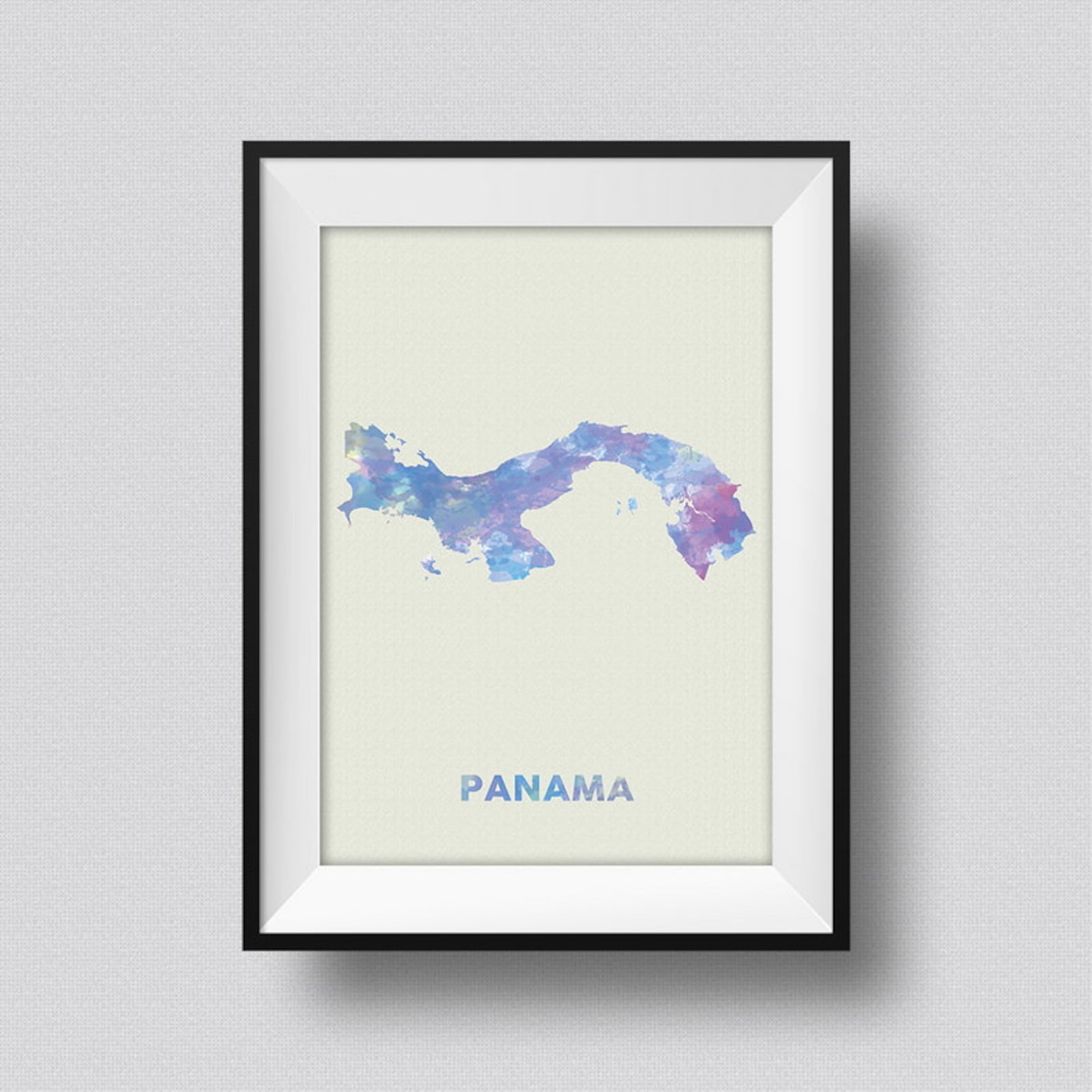 Panama Watercolor Map Art Print Panama Ink Splash Poster Art Canvas - Etsy