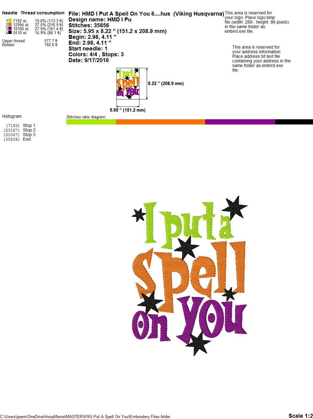 I Put A Spell On You 4x4 5x7 and 6x10 Halloween Machine | Etsy