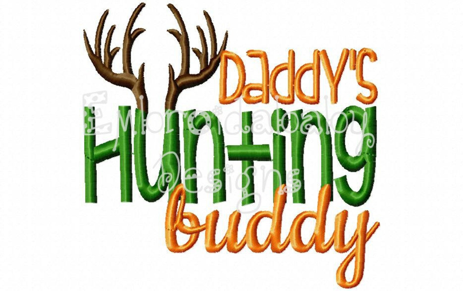 Daddy's Hunting Buddy 5x7 Machine Embroidery Design Pes | Etsy