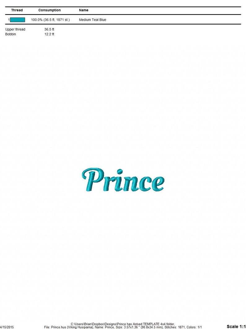 CUSTOM Prince NAME has arrived Machine TEMPLATE Embroidery | Etsy