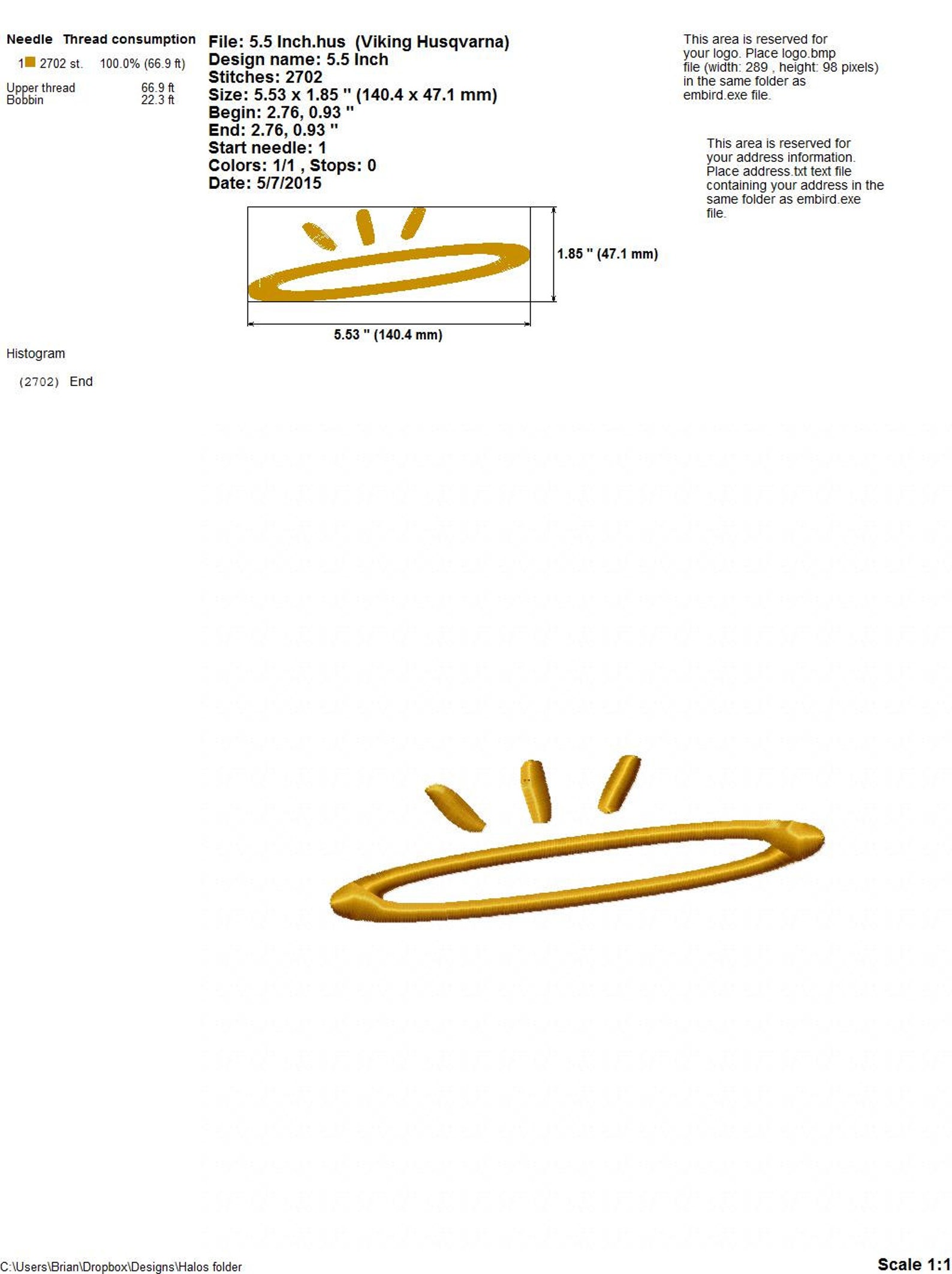 Halo Machine Embroidery Design 6 Sizes 1.5 2.5 3 3.5 4.5 - Etsy