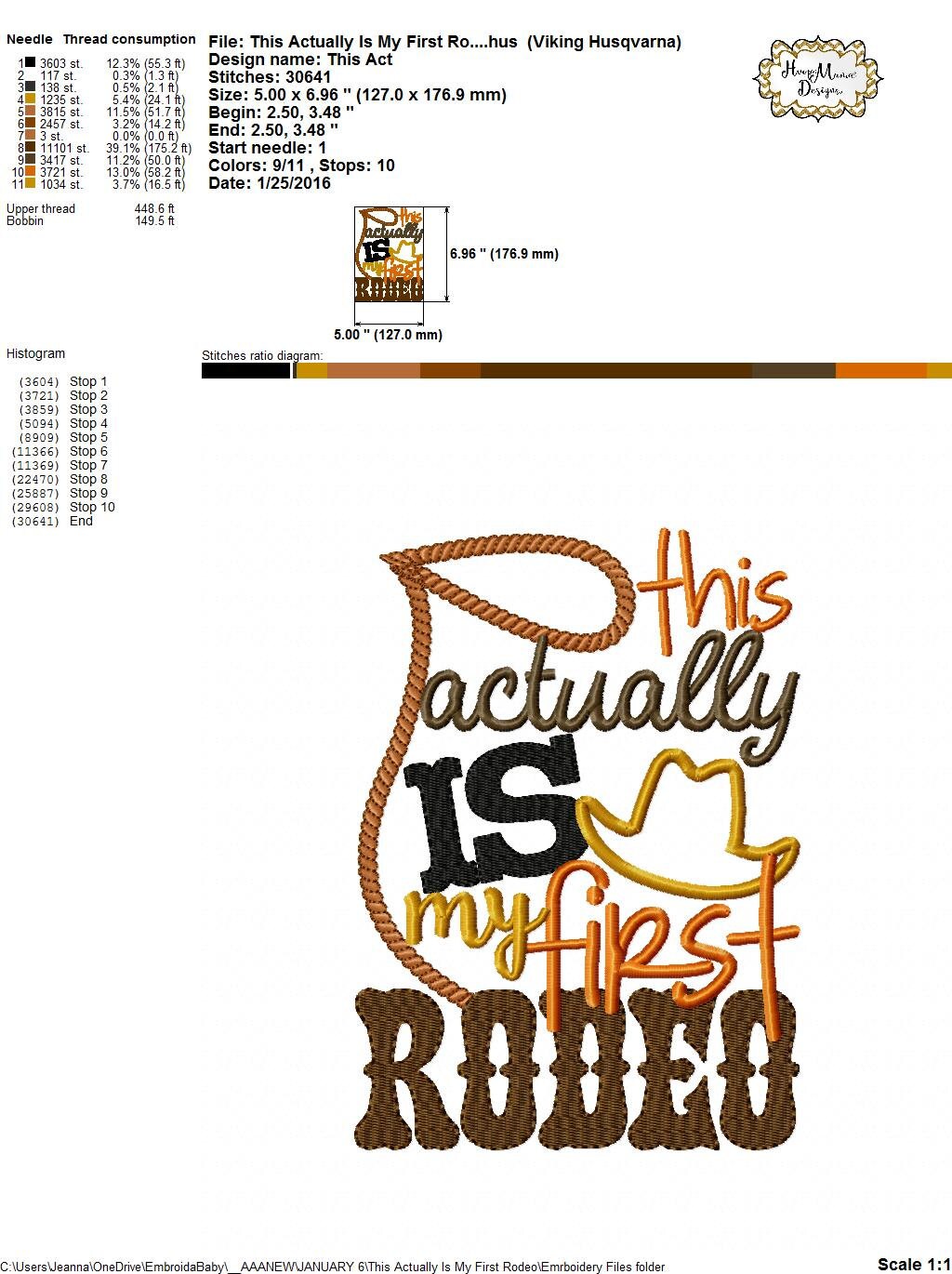 This Actually IS My First Rodeo 4x4 5x7 6x10 Machine | Etsy