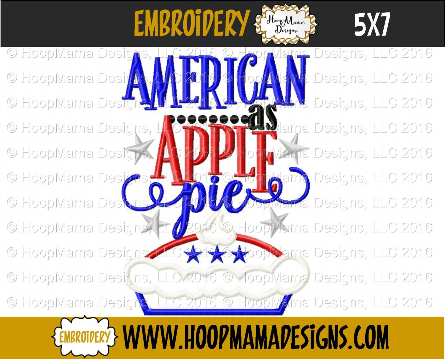 American As Apple Pie Memorial Day or 4th Of July Machine | Etsy