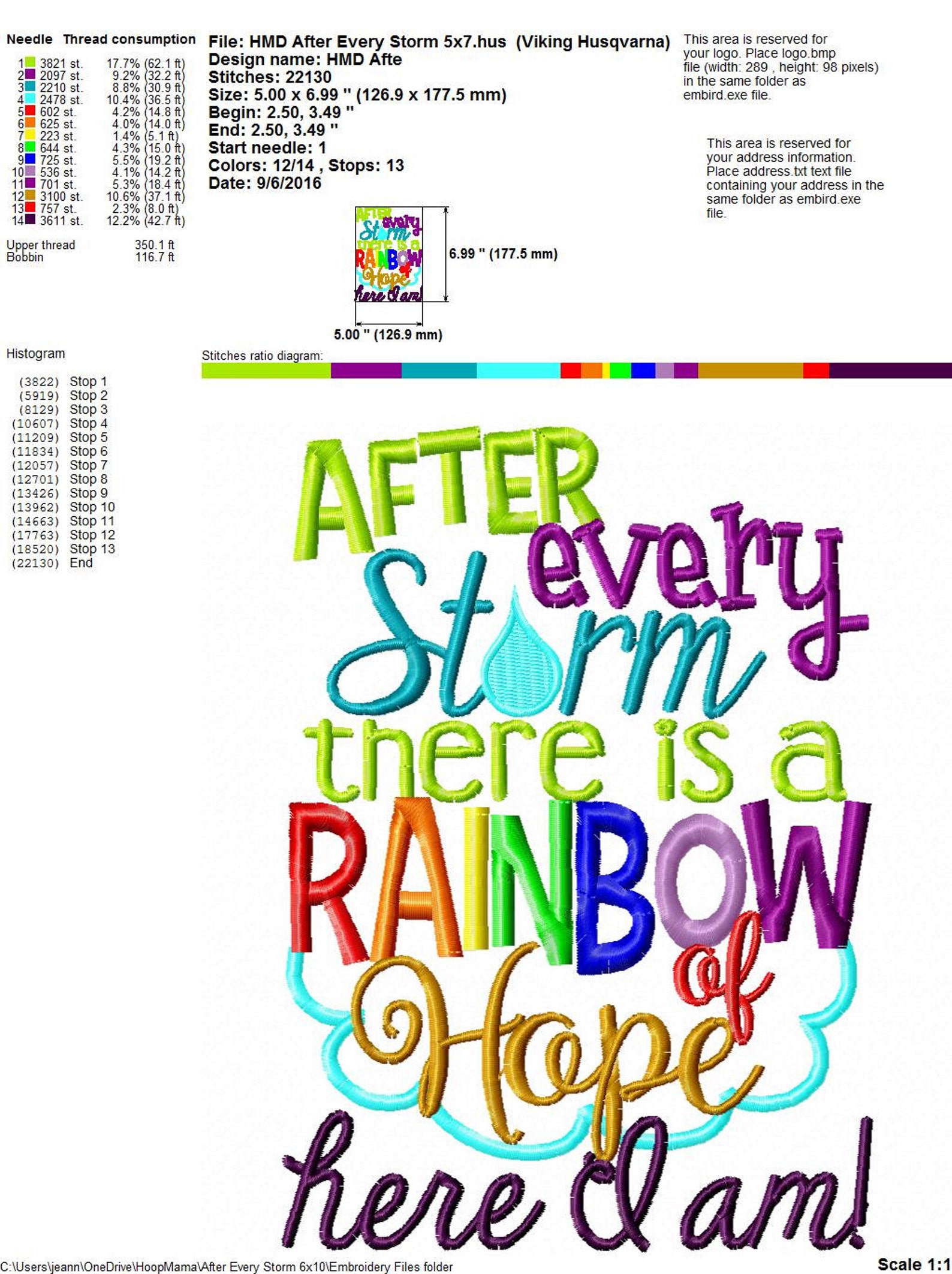 After Every Storm There is a Rainbow of Hope Here I Am 4x4 - Etsy