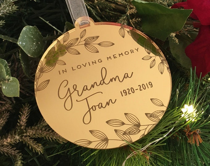 Remembrance Hanging Tag, in Loving Memory, Keepsake Bauble, Family ...