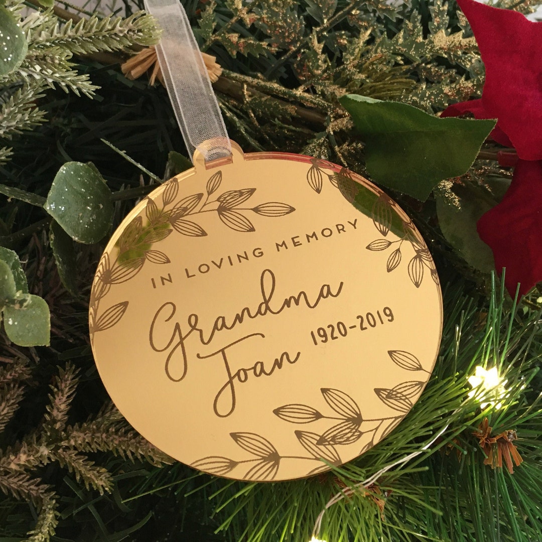 Memorial Bauble. Luxury Personalised Christmas Bauble, Remembrance Tree ...