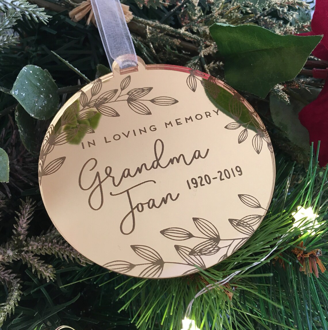 Memorial Bauble. Luxury Personalised Christmas Bauble - Etsy