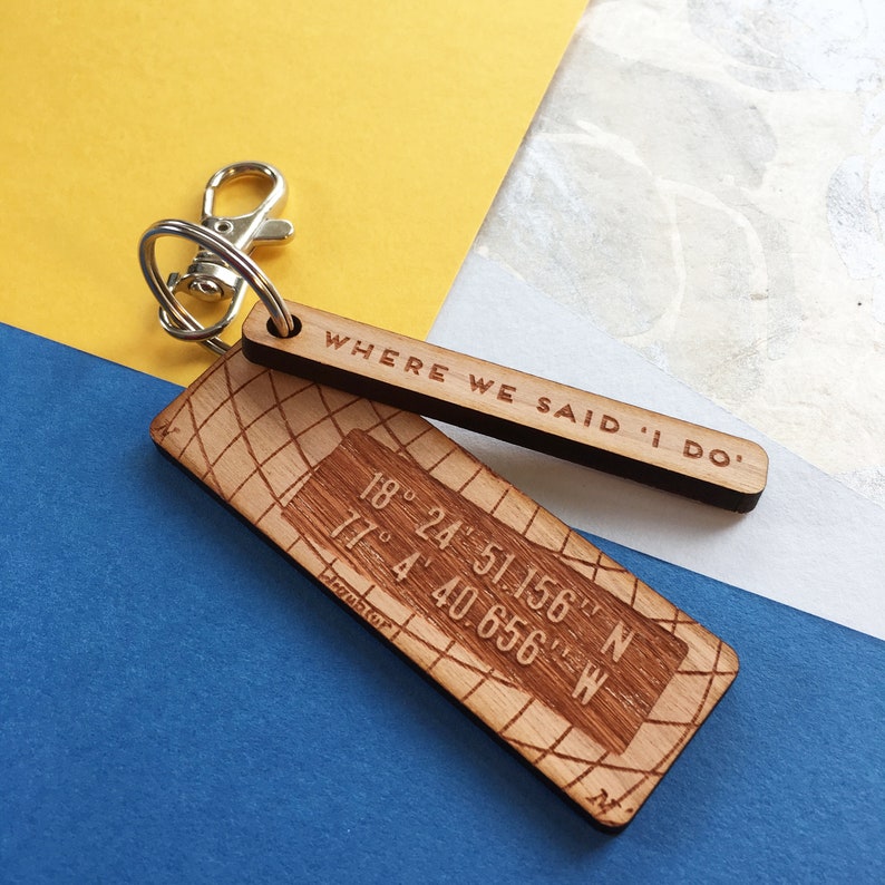 Latitude Longitude Location Marker Personalised Wooden Etsy Uk