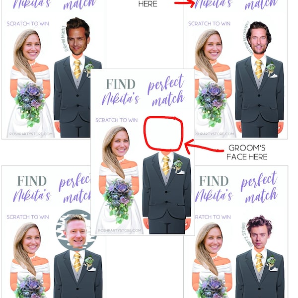 Bride and Groom Scratch off Game - Etsy