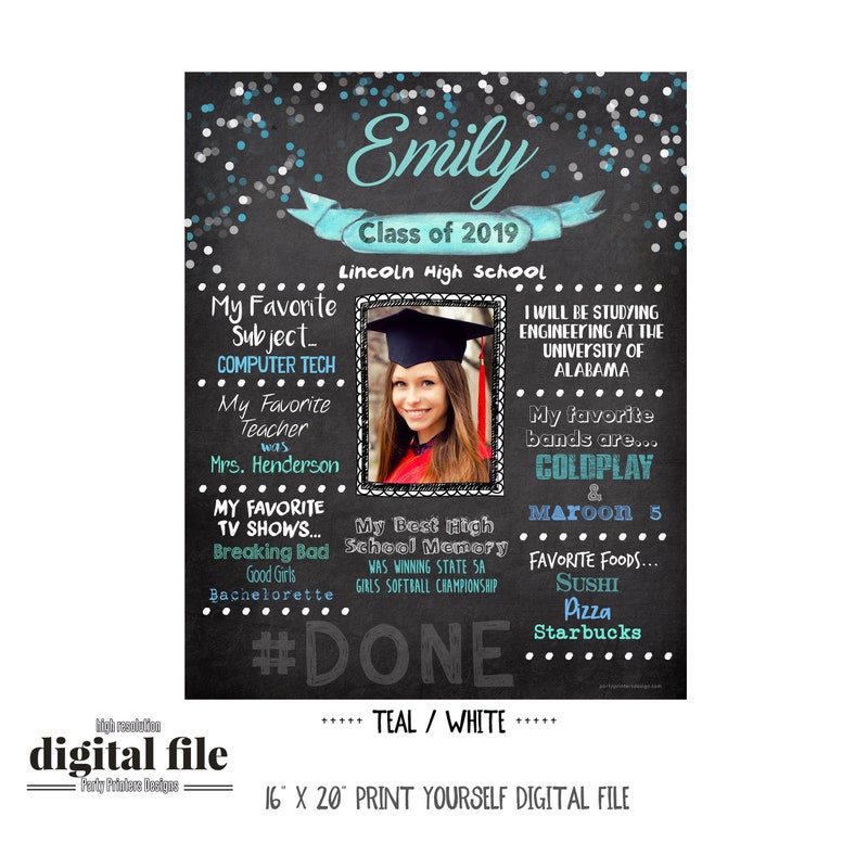 Graduation Chalkboard - Etsy