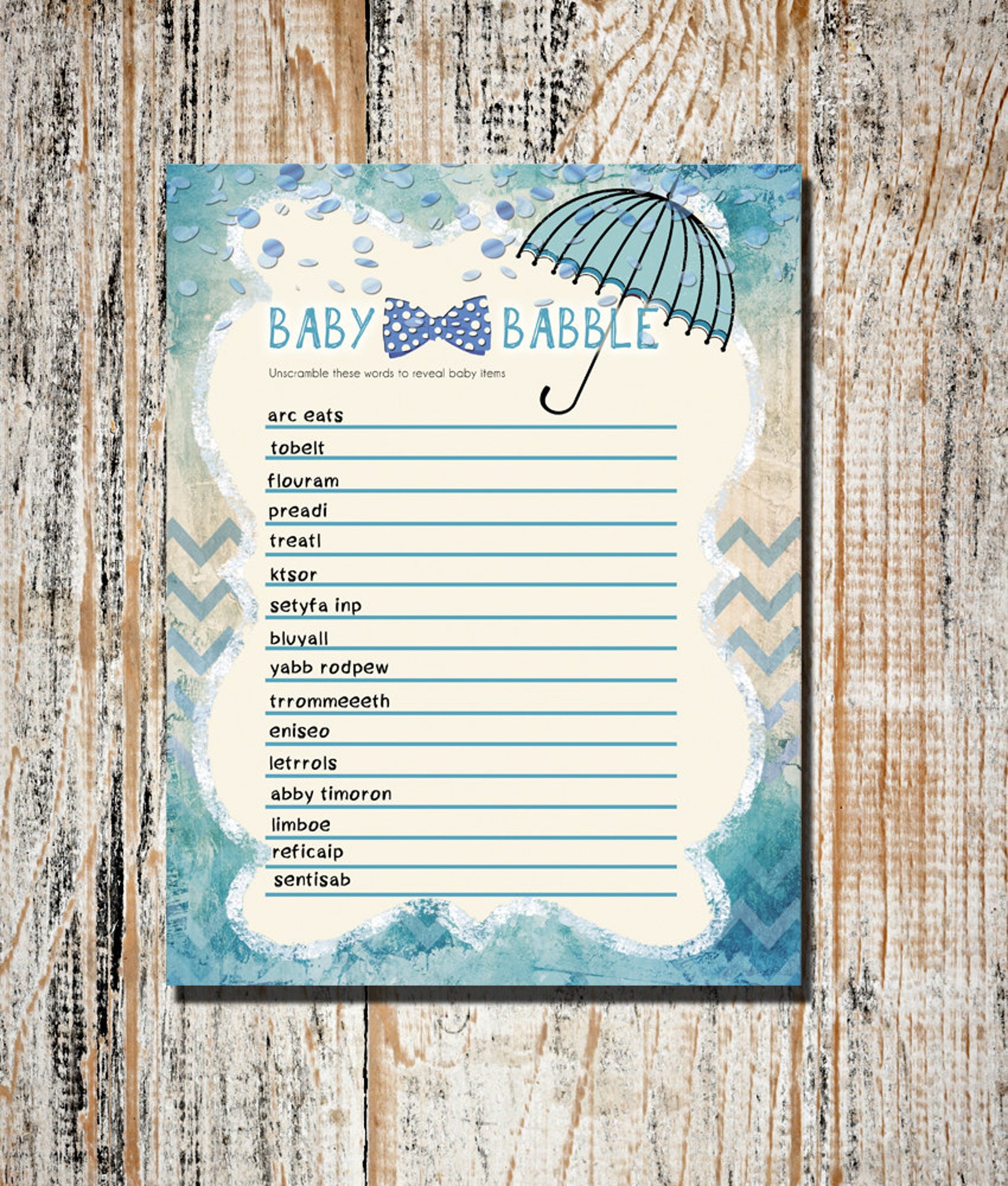 Baby Shower Games Printable Baby Shower Game Instant - Etsy