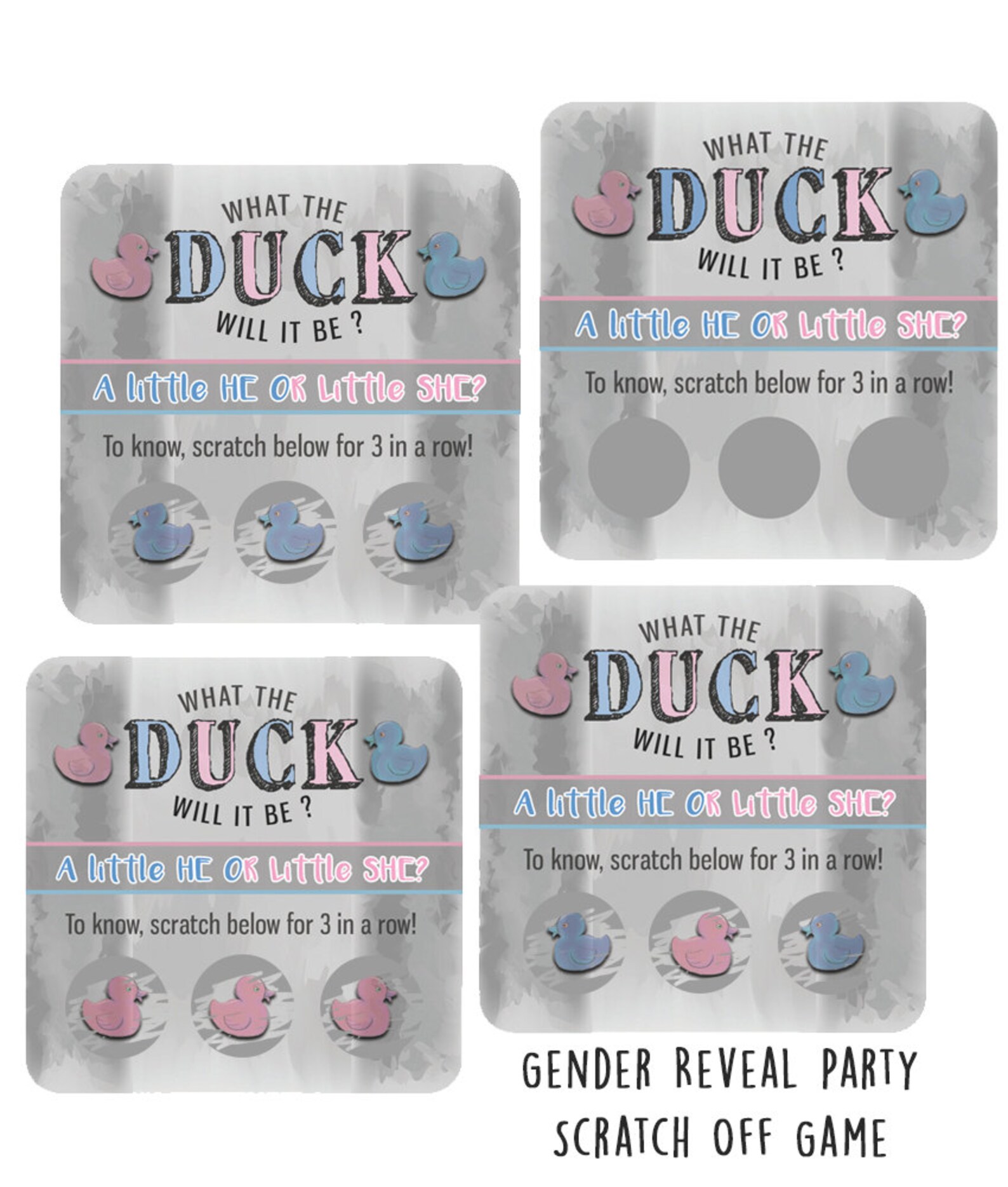 Gender Reveal Scratch off Card Gender Reveal Party Gender - Etsy