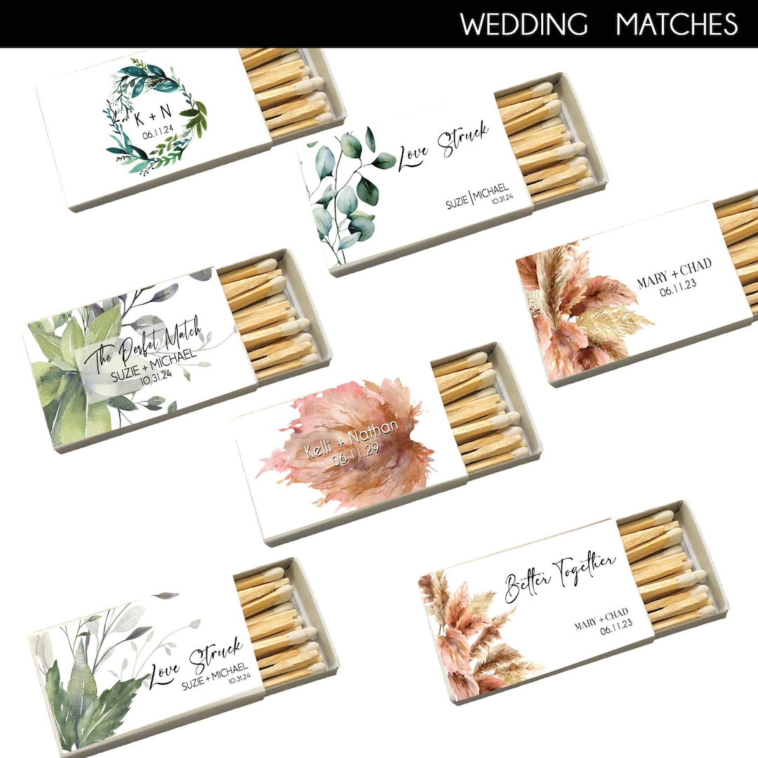 Wedding Matches, Wedding Favors for Guests, Wedding Favor, Personalized ...