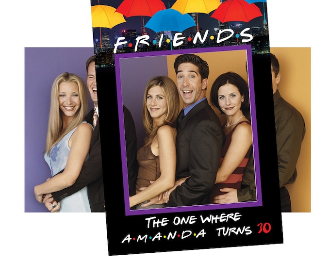 Friends Photo Booth Frame, Digital File, Birthday Photo Prop, Friends ...