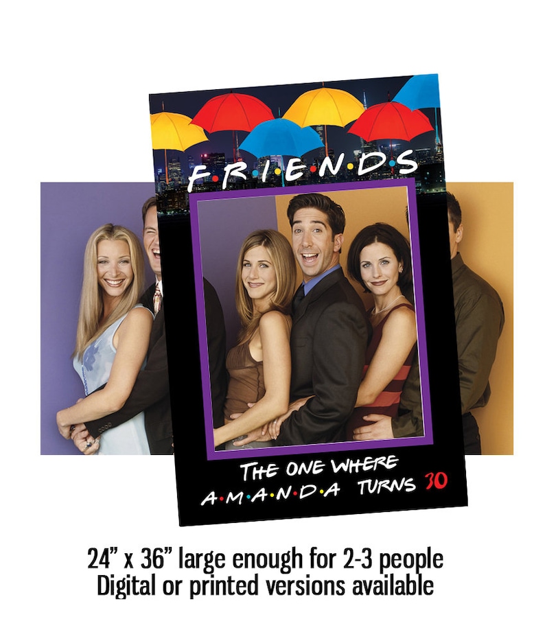 Friends Photo Booth Frame Digital File Birthday Photo Prop - Etsy