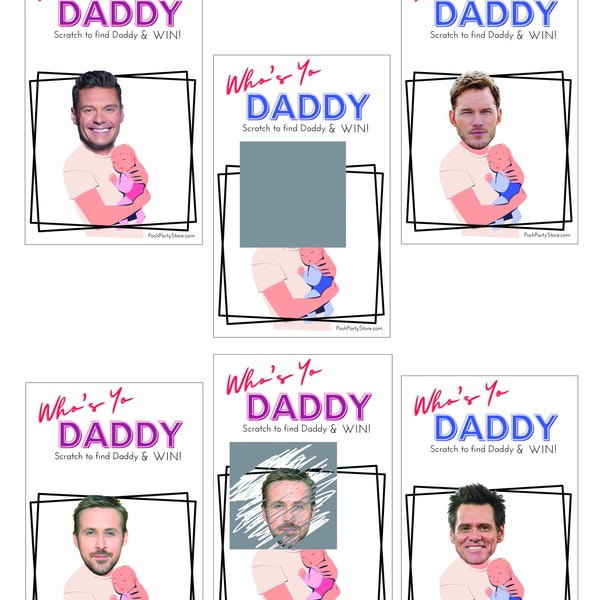 Who's the Daddy Baby Shower Scratch Off - Etsy