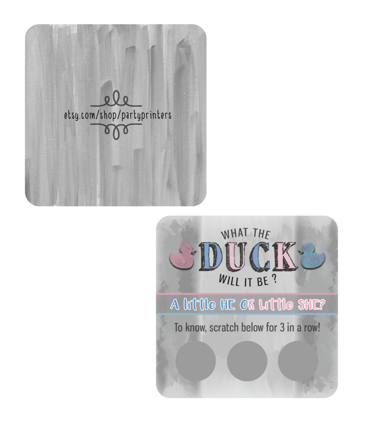 Gender Reveal Scratch off Card Gender Reveal Party Gender - Etsy